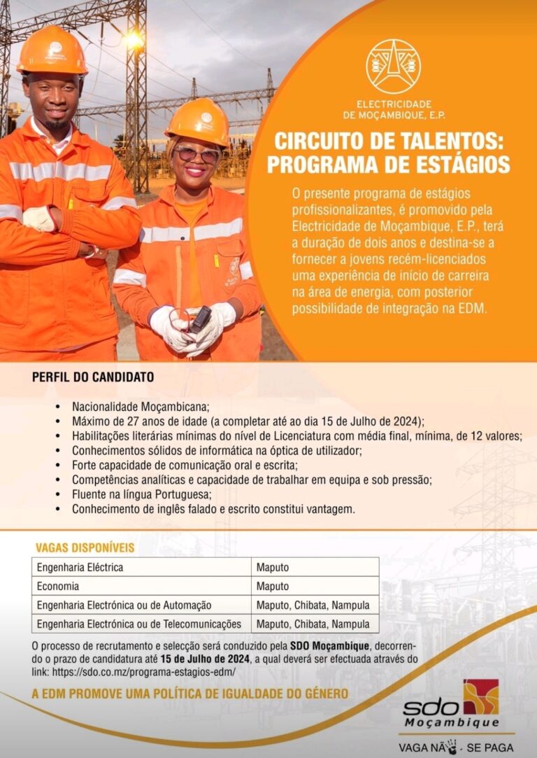 A EDM está a recrutar ESTAGIÁRIOS “Jovens Profissionais” – SDO ...